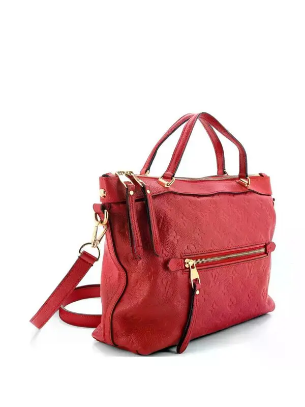 LOUIS VUITTON Bastille Satchel Monogram Empreinte Leather Pm - Red