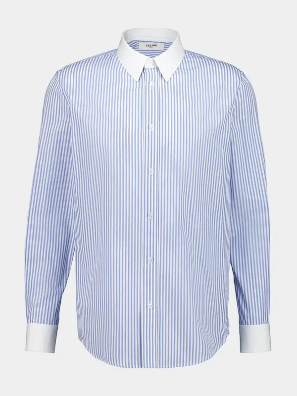 Celine Shirt Classic Fit Cotton - Blue