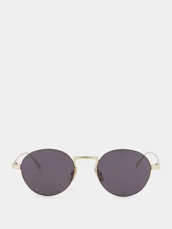 Celine Metal Round Frame Sunglasses - Gold