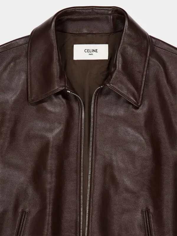 Celine Leather Bomber Jacket