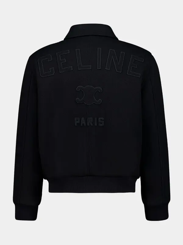 Celine Virgin Wool Teddy Jacket - Black | Editorialist