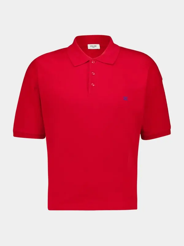 Celine Polo Shirt Cotton - Red