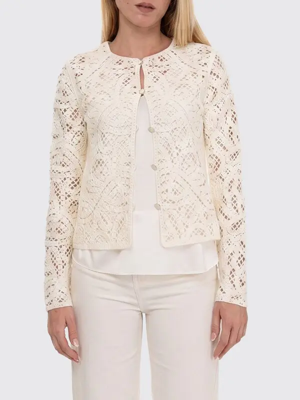 Emporio Armani Crocheted Jacket - Beige