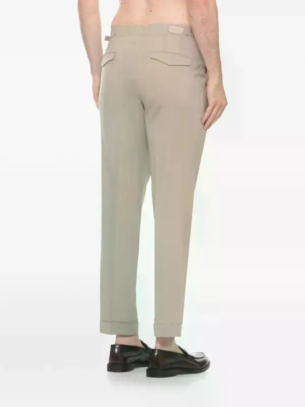 BRIGLIA 1949 Pleated Turn-up Trousers - Neutrals