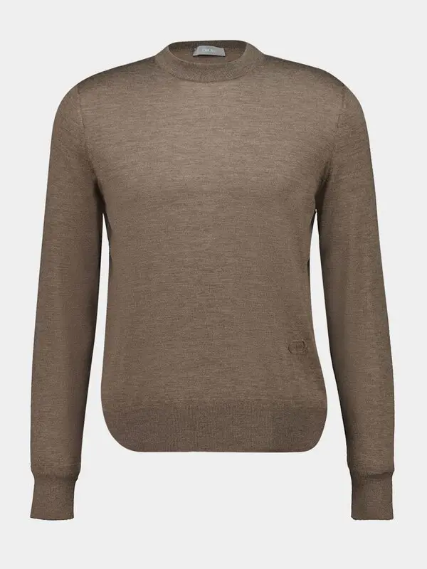 Dior Crewneck Debossed Cd Essentials Emb Pullover - Brown