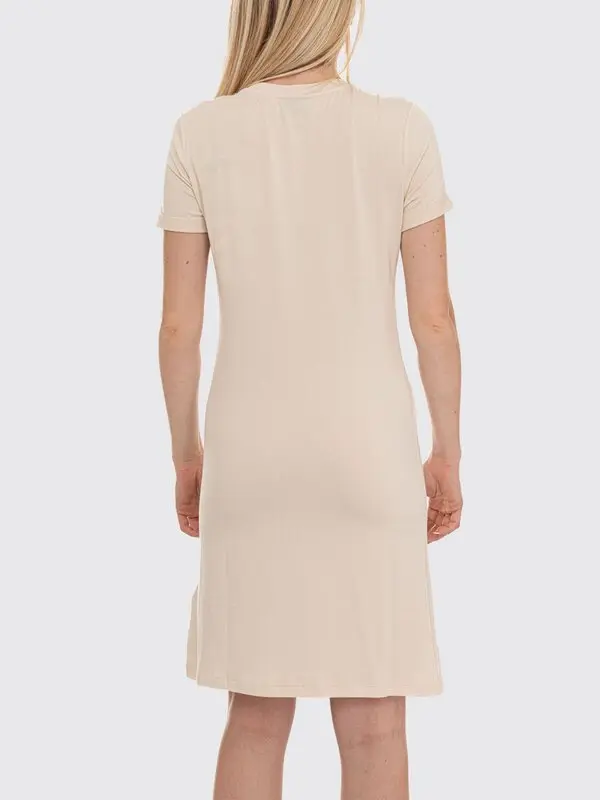 EA7 Logo T-shirt Dress - Beige