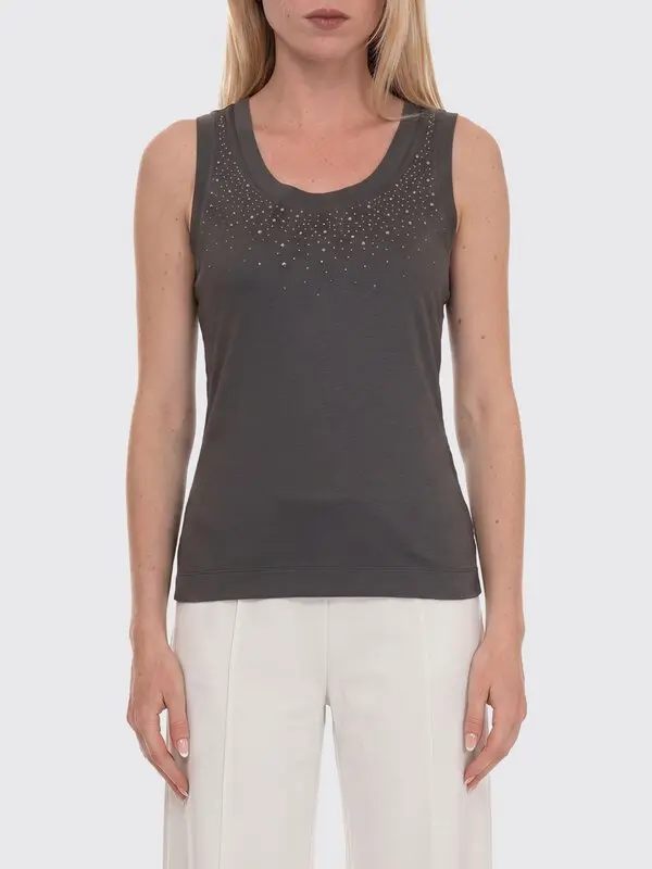 EA7 Embellished Scoop Neck Tank Top