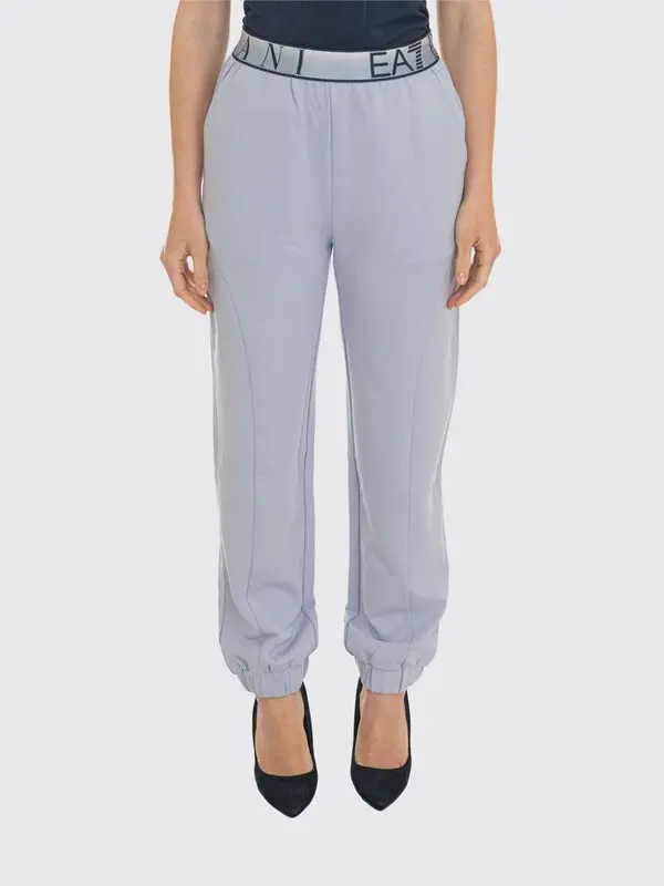 EA7 Jogger Pants With Logo Waistband - Sky Blue