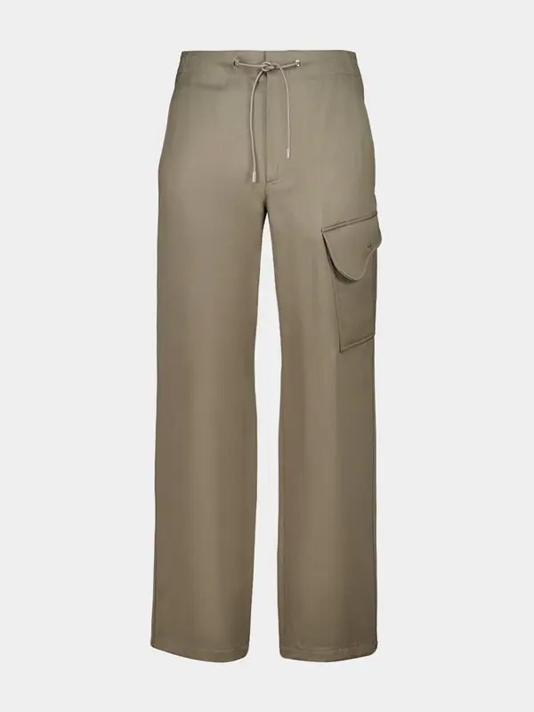 Dior Virgin Wool Tailored Trousers - Beige