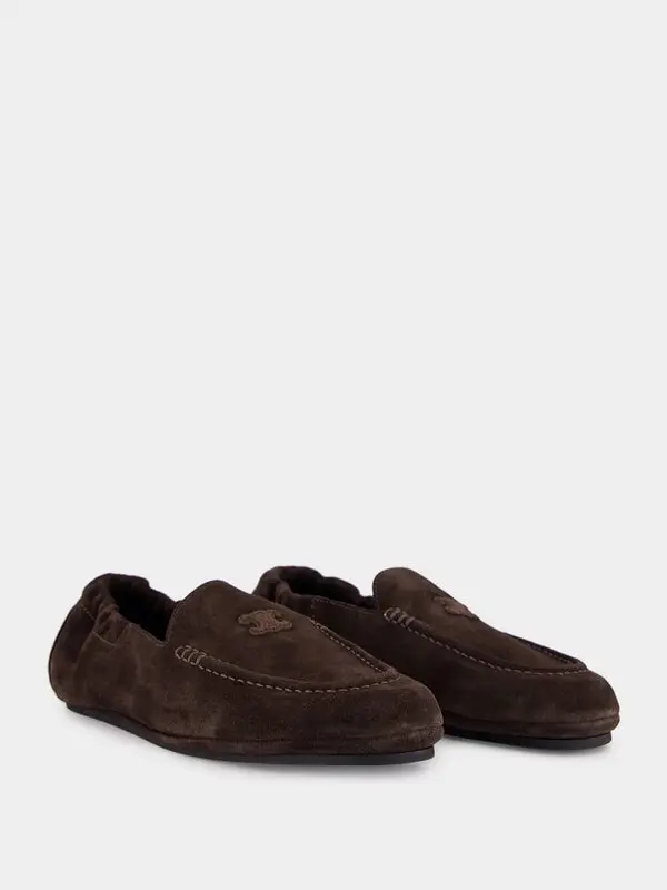 Celine Suede Loafers - Brown
