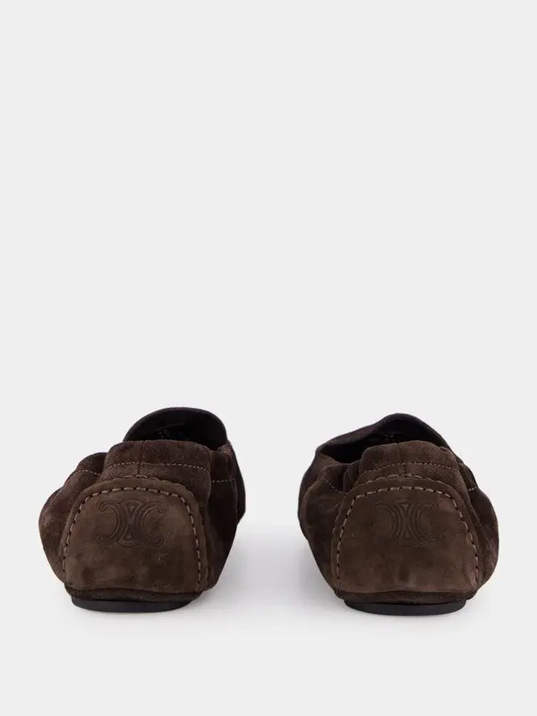 Celine Suede Loafers - Brown