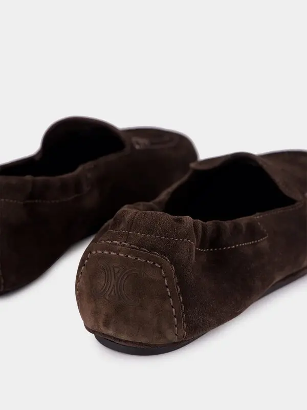 Celine Suede Loafers - Brown