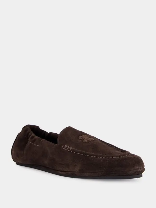 Celine Suede Loafers - Brown