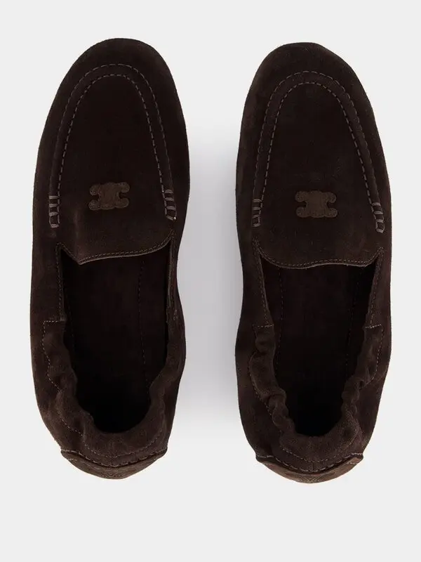 Celine Suede Loafers - Brown