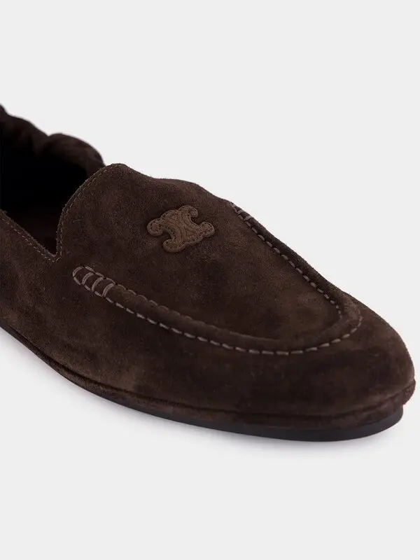 Celine Suede Loafers - Brown