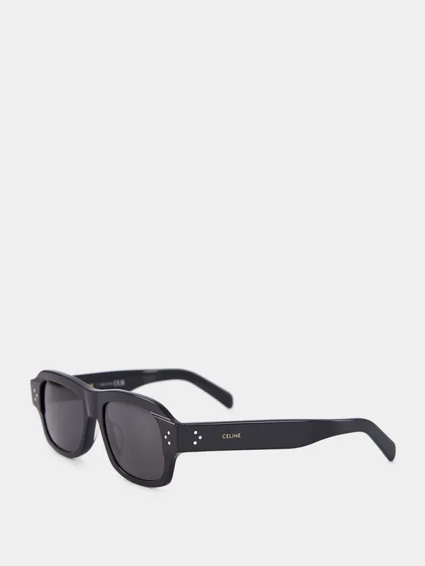 Celine Acetate Oval Sunglasses - Black