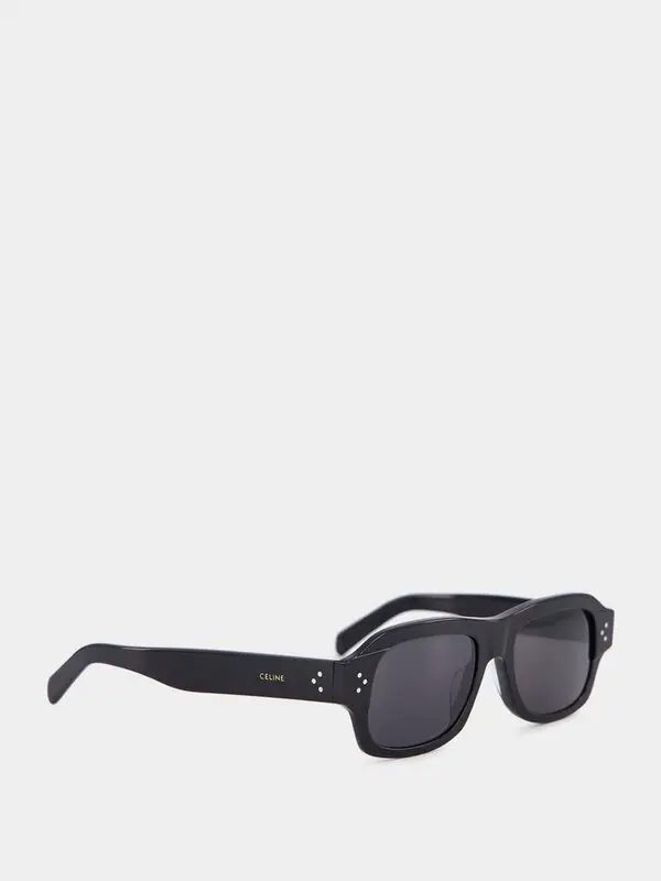 Celine Acetate Oval Sunglasses - Black
