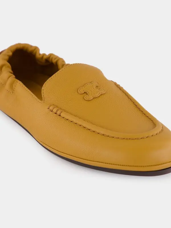 Celine Triomphe Leather Loafers - Yellow