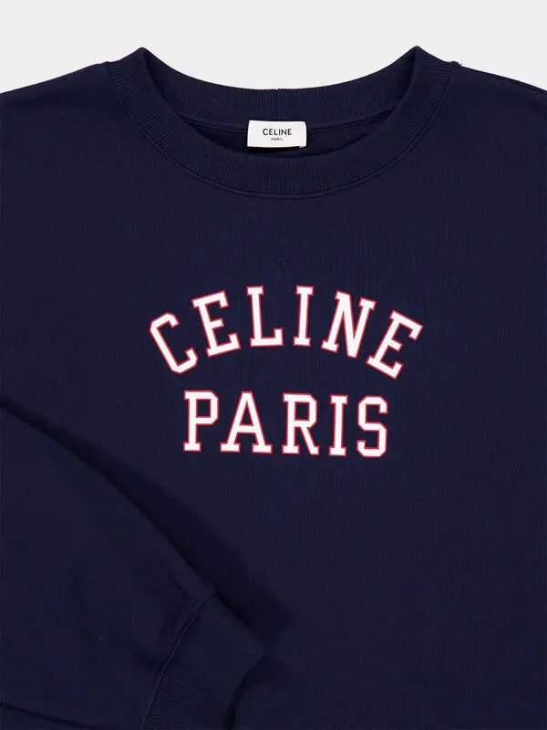 Celine Relaxed Fit Cotton Sweatshirt With Logo