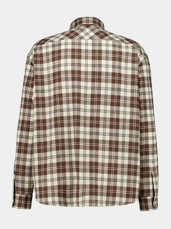 Celine Shirt Relaxed Fit L/s Button Up Checked Wool