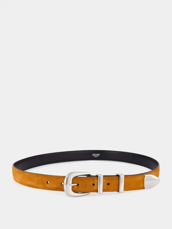 Celine Belt Medium 25mm Leather - Brown