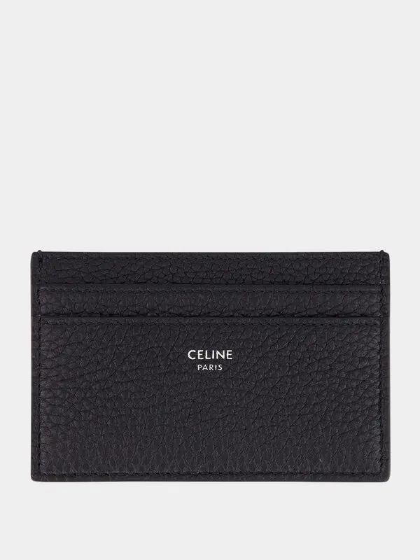 Celine Card Holder Grained Leather Medium