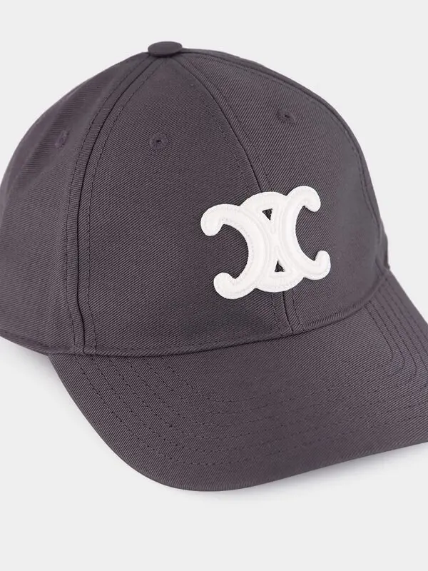 Celine Baseball Cap Triomphe Cotton - Grey