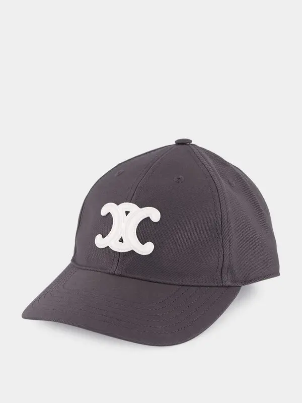 Celine Baseball Cap Triomphe Cotton - Grey