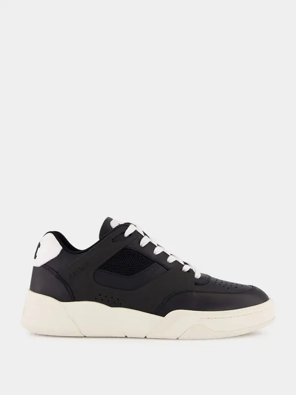 Celine Ct-09 Leather Lace-up Sneakers - Black
