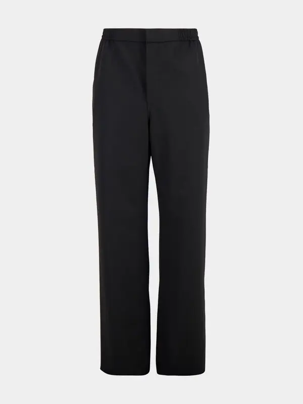 Celine Elastic Waist Virgin Wool Trousers