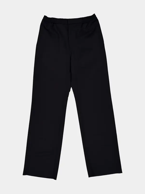 Celine Elastic Waist Virgin Wool Trousers