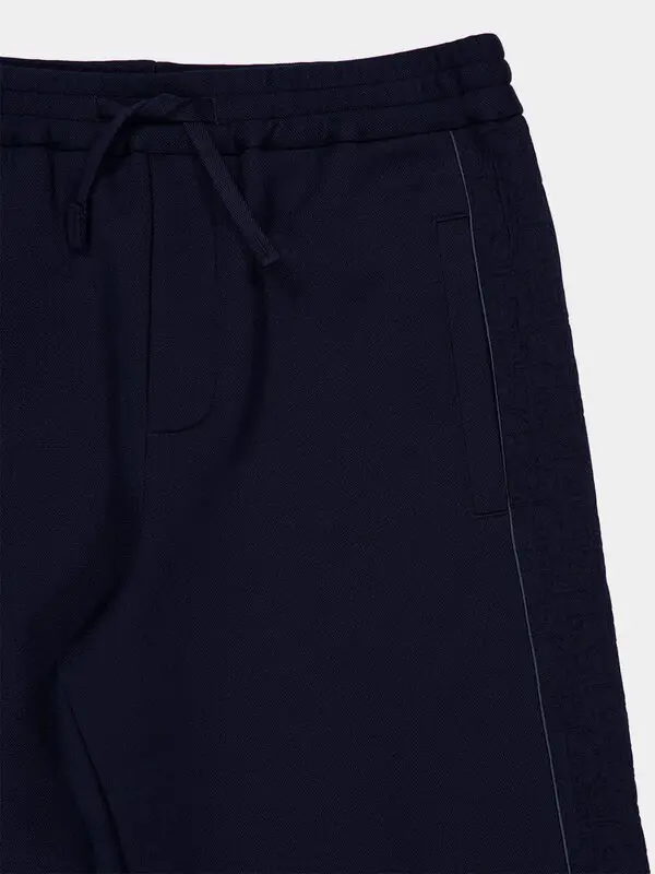 Dior Cotton Wide-leg Trousers With Monogram Detail