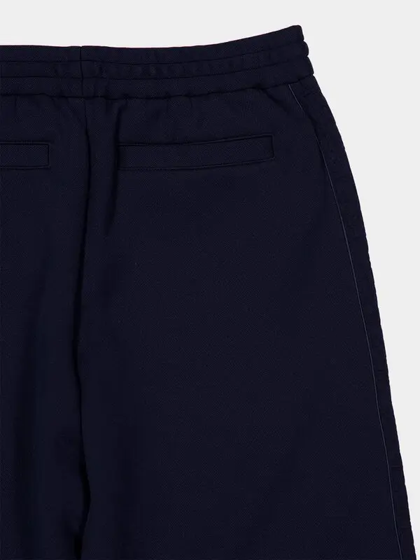 Dior Cotton Wide-leg Trousers With Monogram Detail