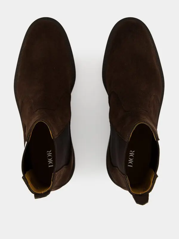 Dior Regency Chelsea Boots In Suede