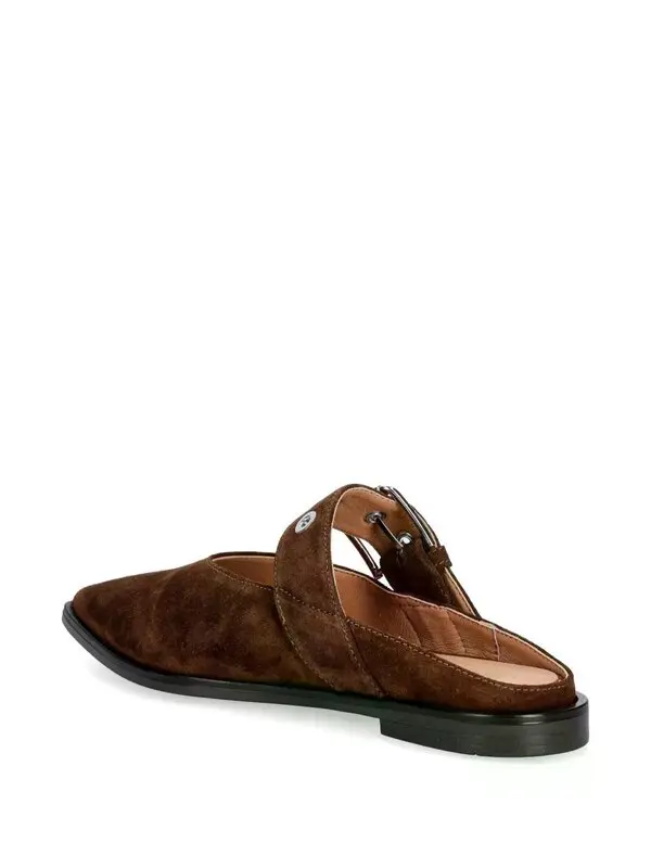 Marc O'polo Buckle-strap Suede Slippers