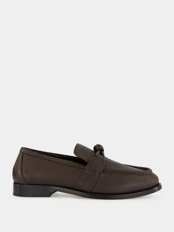 Bottega Veneta Astaire Loafer In Grainy Calfskin - Brown
