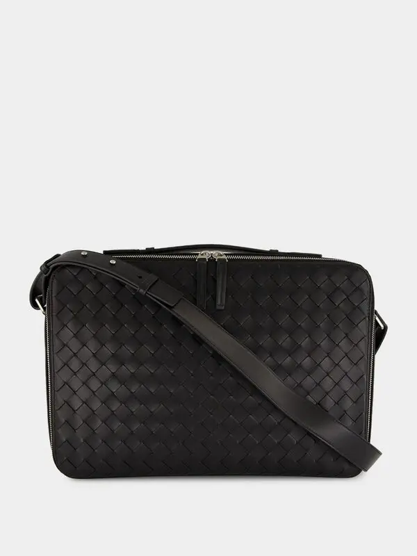 Bottega Veneta Slim Briefcase - Black