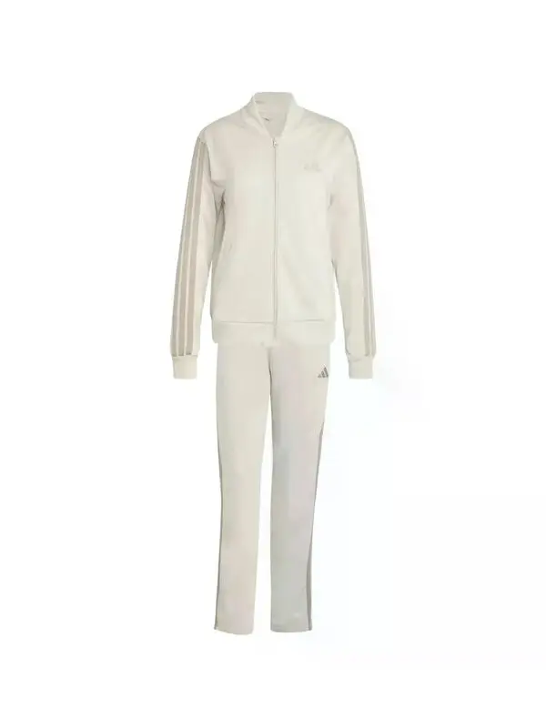 Adidas Cream Stripe Detail Embroidered Logo Tracksuit