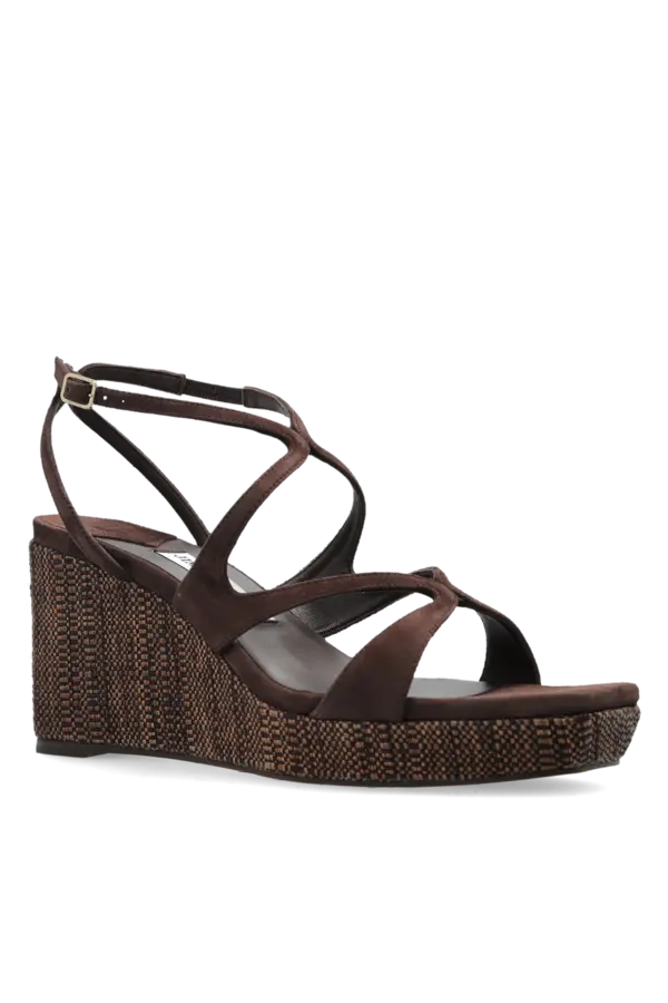 JIMMY CHOO Ayla 85 Platform Wedge Sandals