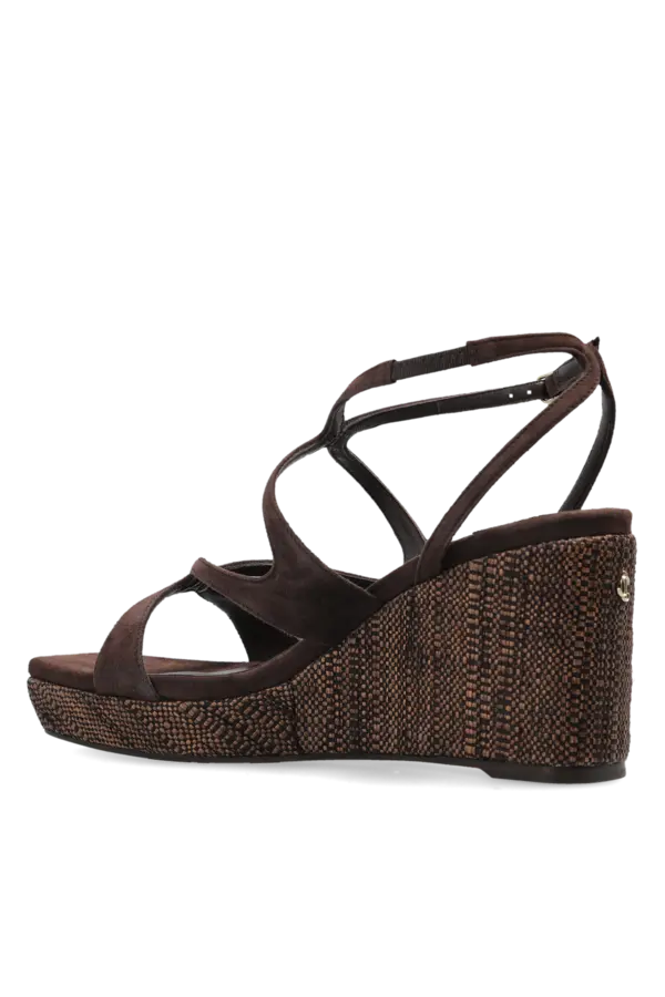JIMMY CHOO Ayla 85 Platform Wedge Sandals