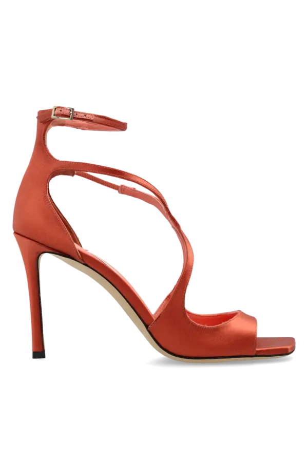 JIMMY CHOO Azia 95 Strappy Stiletto Sandals - Orange