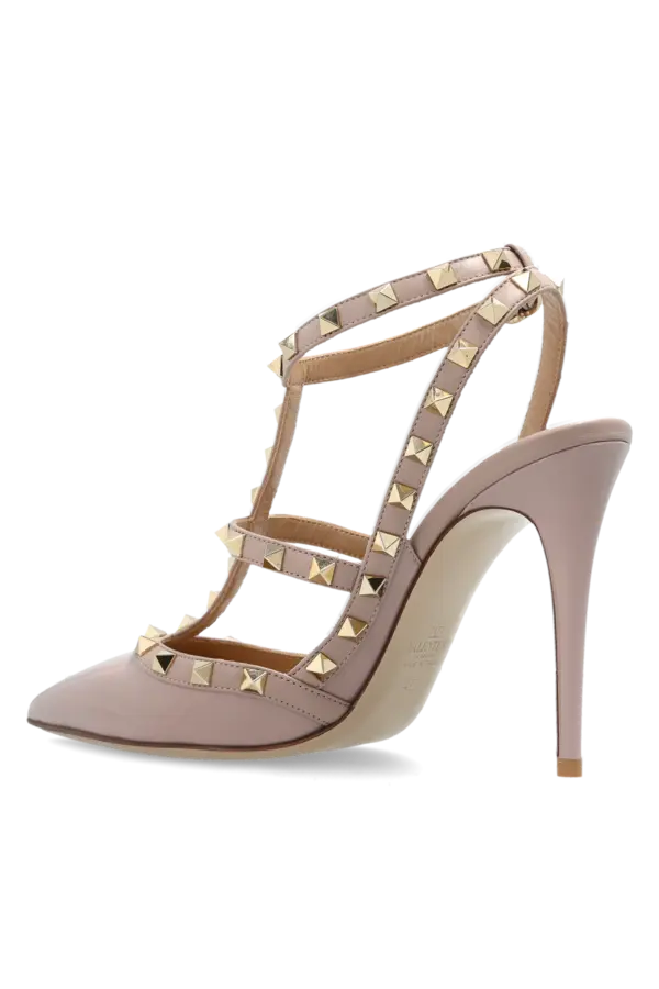 Valentino Garavani Leather Heeled Sandals With Studs