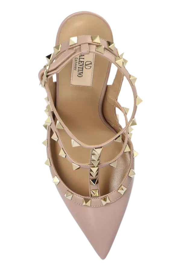 Valentino Garavani Leather Heeled Sandals With Studs