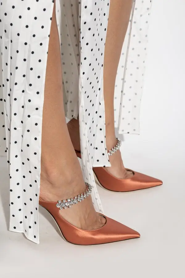 JIMMY CHOO Bing 100 Heeled Mules - Orange