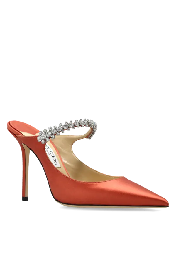 JIMMY CHOO Bing 100 Heeled Mules - Orange
