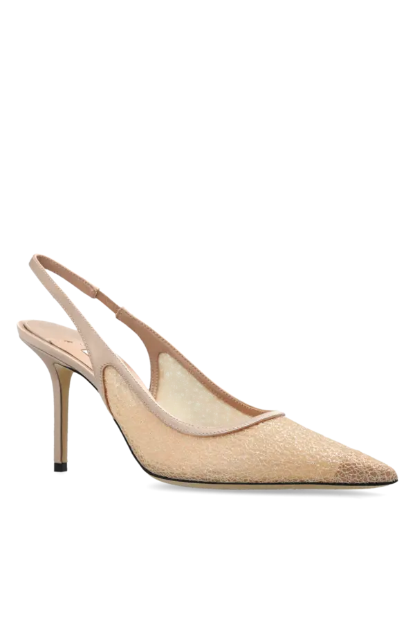 JIMMY CHOO Love Sb 85 Stiletto Slingback Pumps - Cream