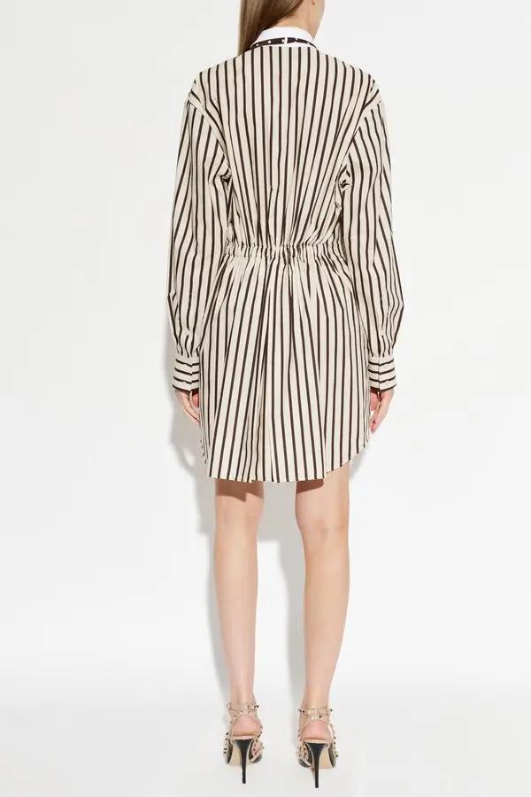 Valentino Garavani Striped Cotton Shirt Dress