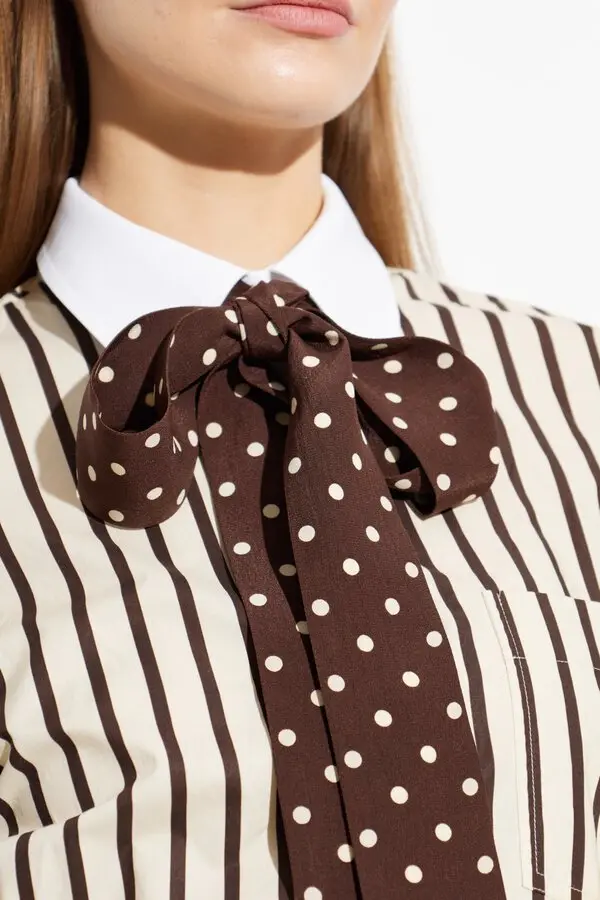 Valentino Garavani Striped Cotton Shirt Dress