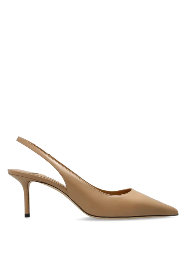 JIMMY CHOO Love Sb 65' Leather Slingback Pumps - Brown