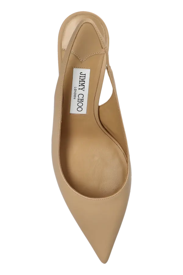 JIMMY CHOO Love Sb 65' Leather Slingback Pumps - Brown
